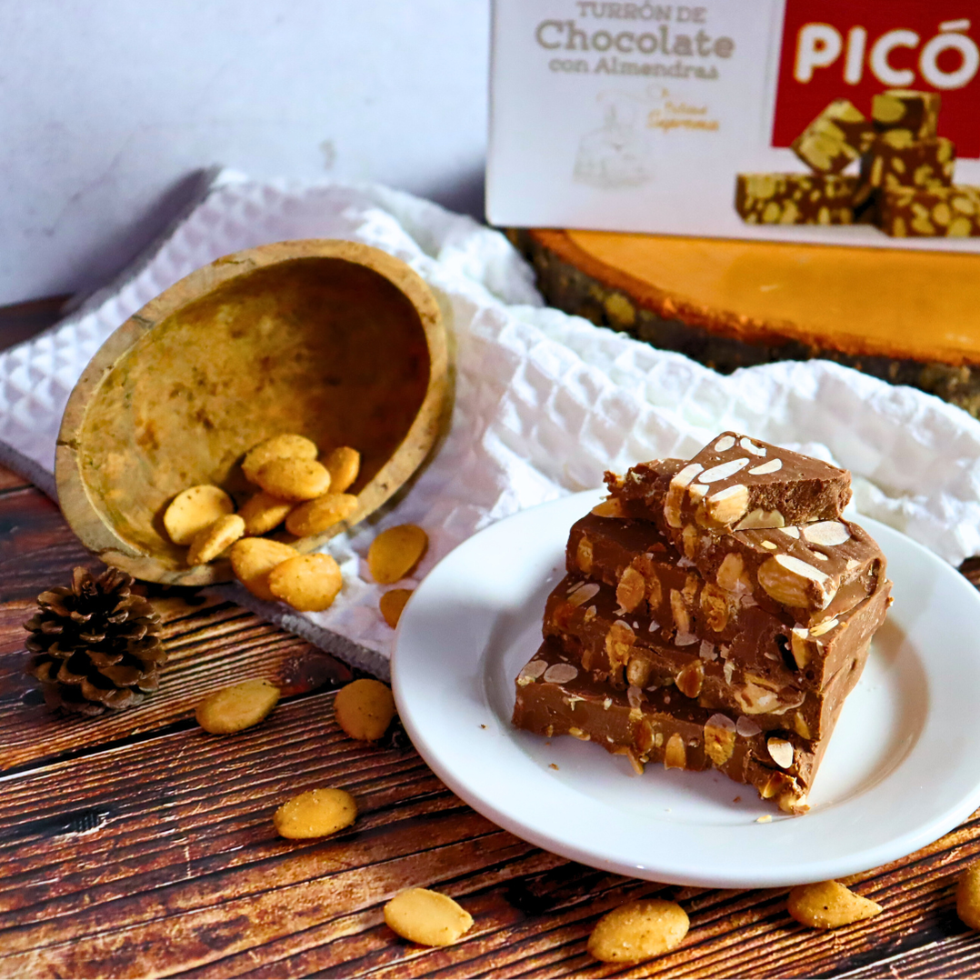 Picó Turrón de Chocolate con Almendras – Chocolate Almond Nougat 200g ...