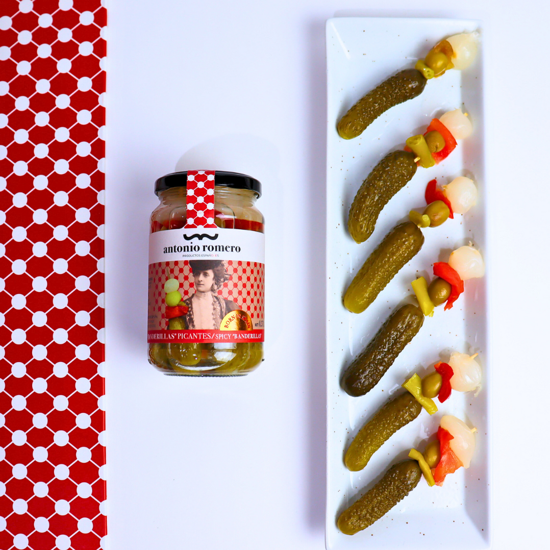 ANTONIO ROMERO "Banderillas Picantes" Spicy Banderillas Pickles in Vin ...